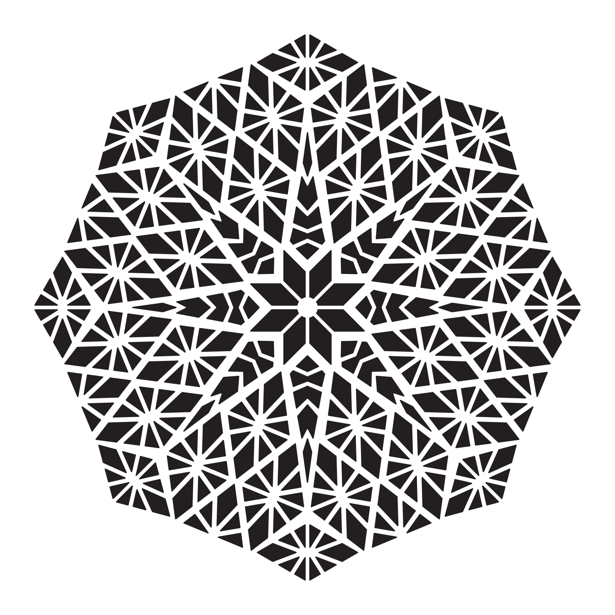 Sablon constructii 3D Starry Octogon, 80x80cm, reutilizabil, plastic ...