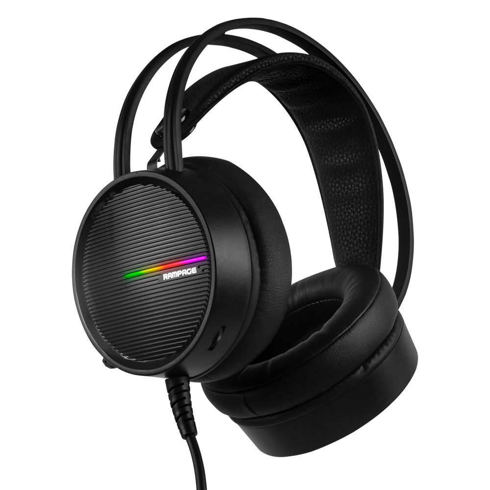 Casti, Rampage, USB, 2 m, Negru - eMAG.ro