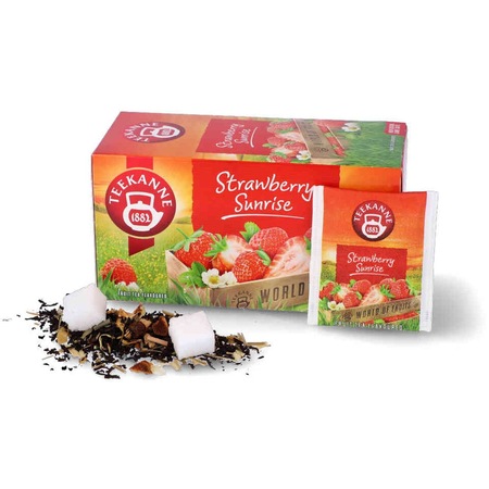 Ceai de fructe, Teekanne, Capsuni, Tip Pliculete, Natural, 50 g - eMAG.ro