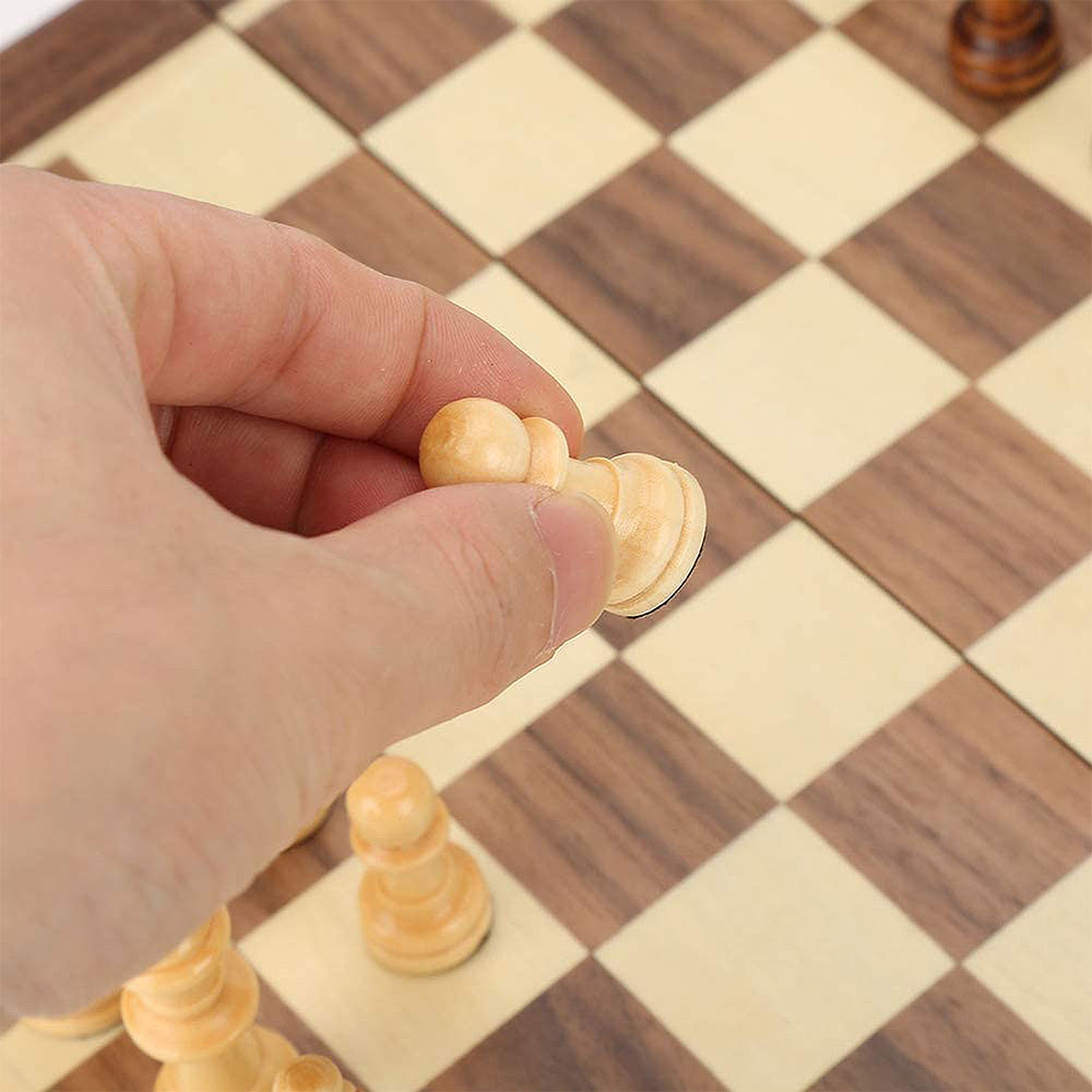 Joc 3 In 1 SIKS, Sah, Table, Dame, Cutie Lemn, 40x20cm - eMAG.ro