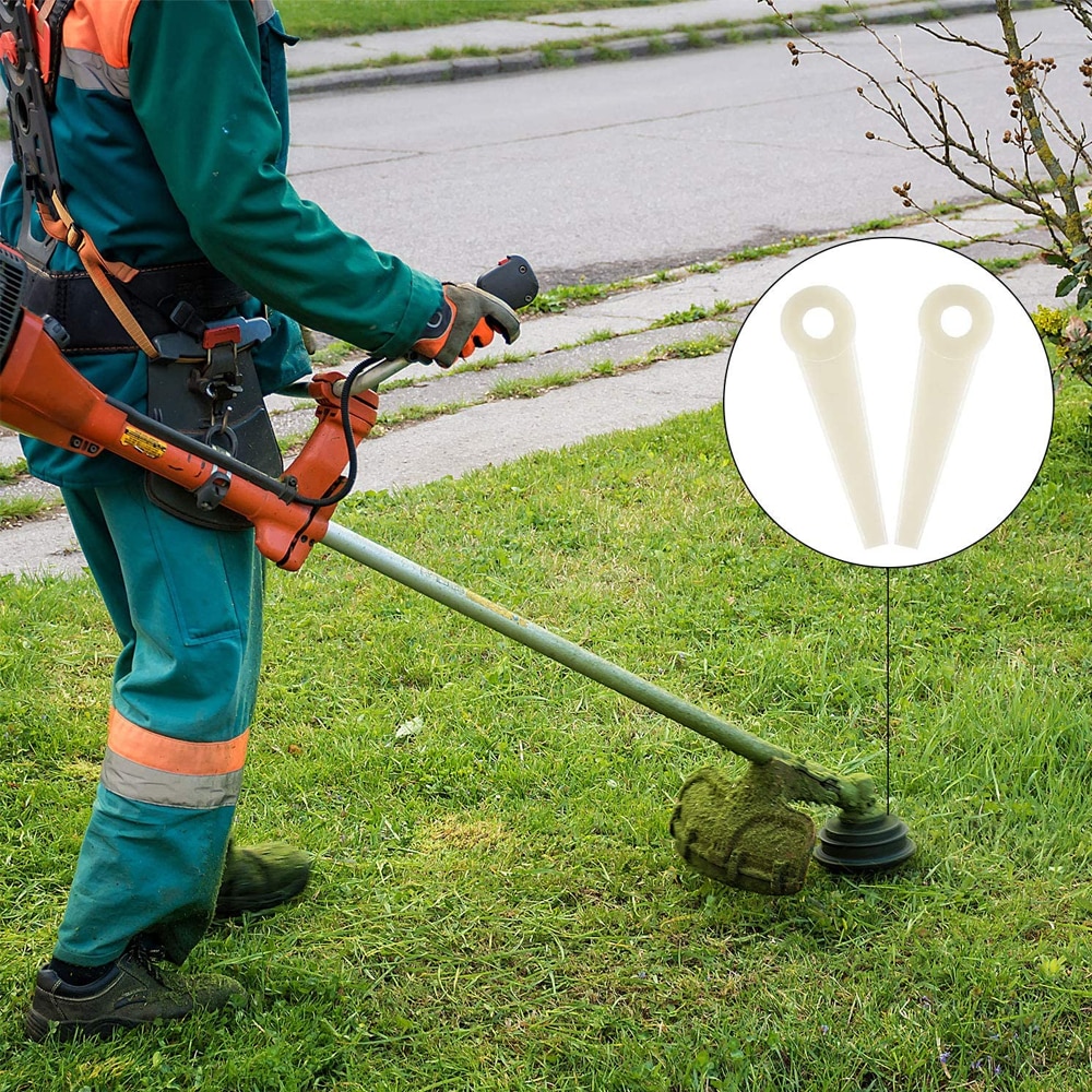 Set 24 lame pentru motocoase, Nylon, Alb - eMAG.ro