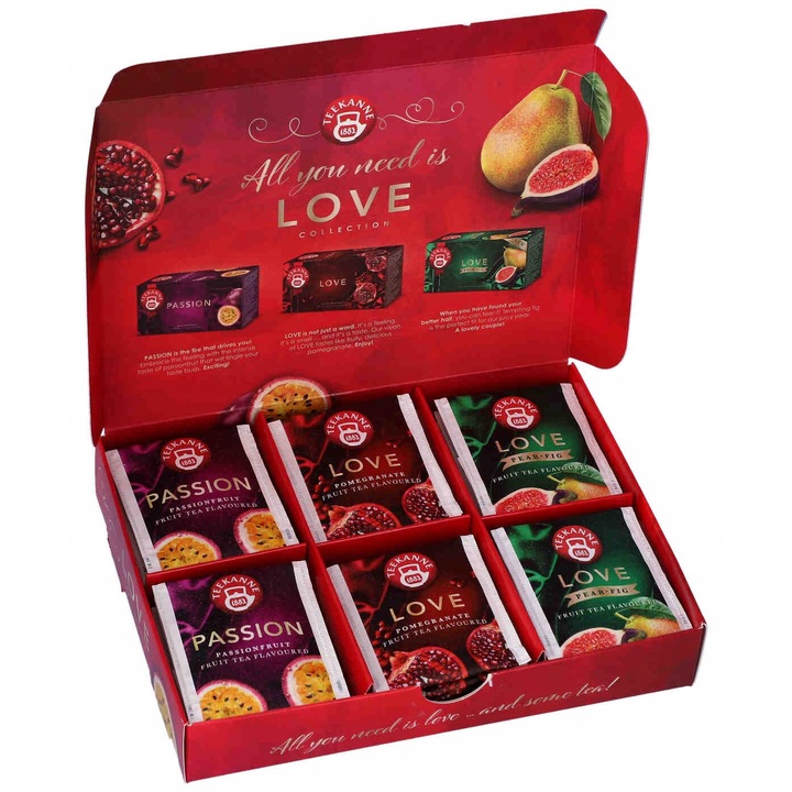 Set de ceai, Teekanne, LOVE Collection, Mixt, Tip pliculete, 65 g - eMAG.ro