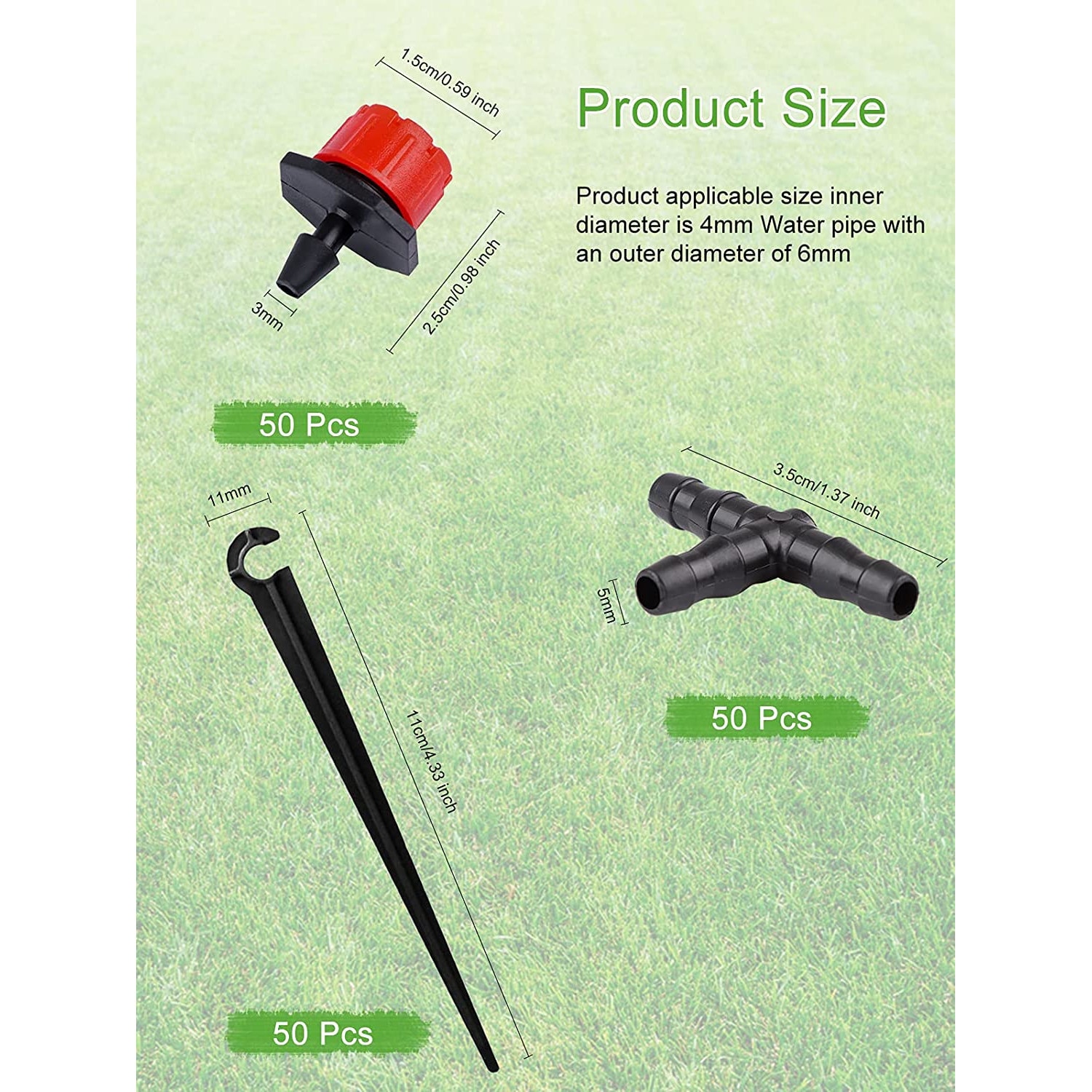 Kit sistem de irigare gradina, Pentru gazon/gradina/terasa, 150 piese ...