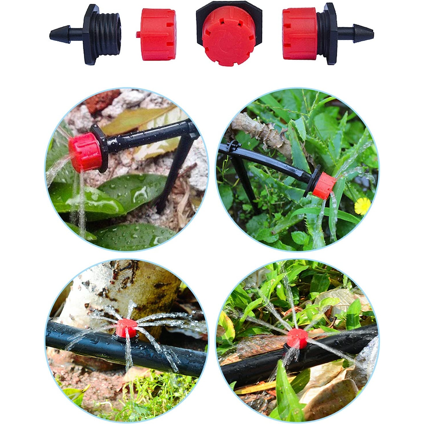 Kit sistem de irigare gradina, Pentru gazon/gradina/terasa, 150 piese ...