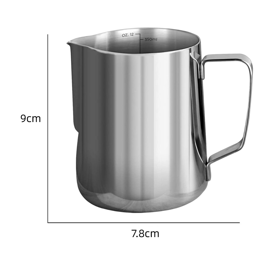 Cana din inox cu gradatie, Ronyes®, Inox, 350 ml - eMAG.ro