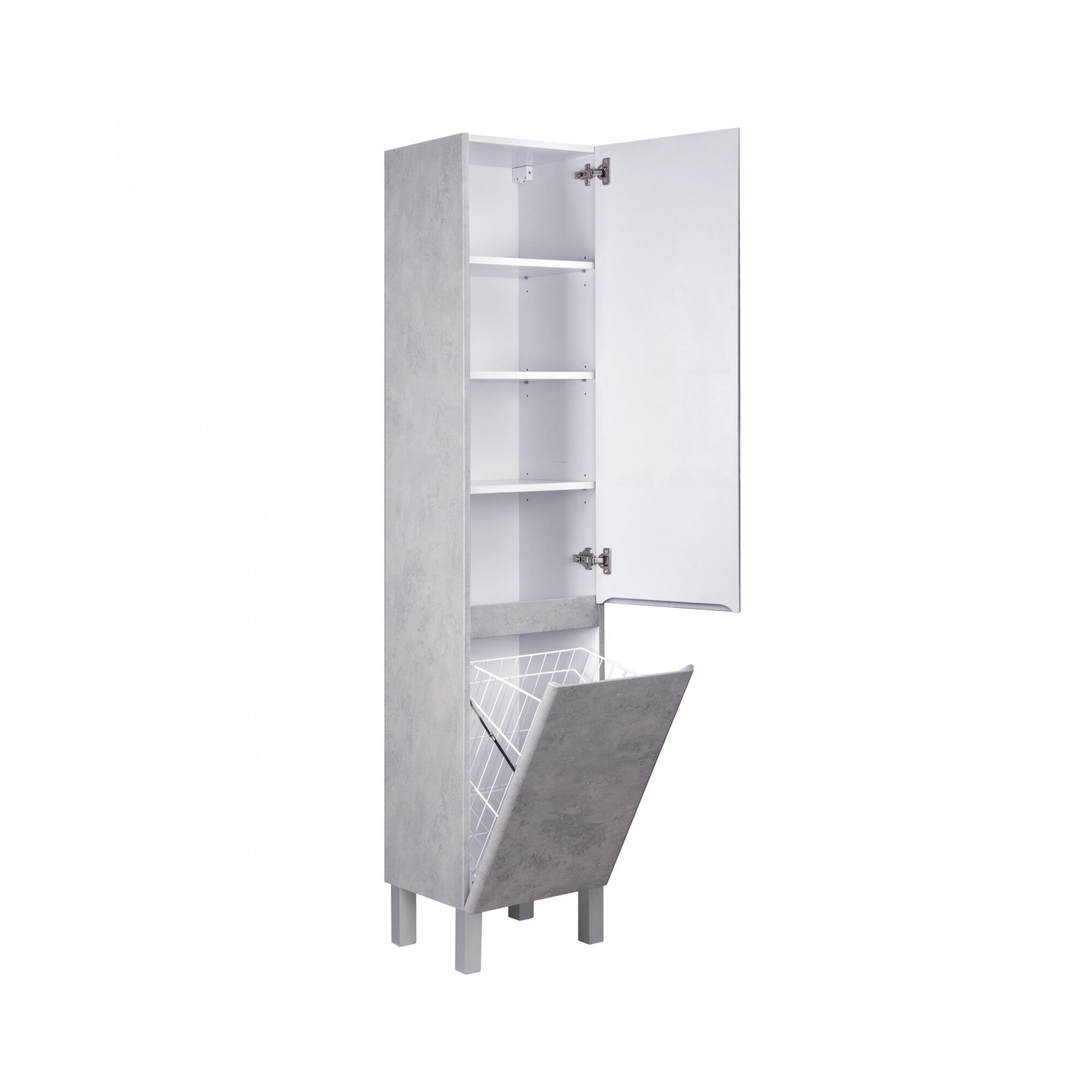Dulap tip coloana Palermo gri beton 170x35x35 cm - eMAG.ro
