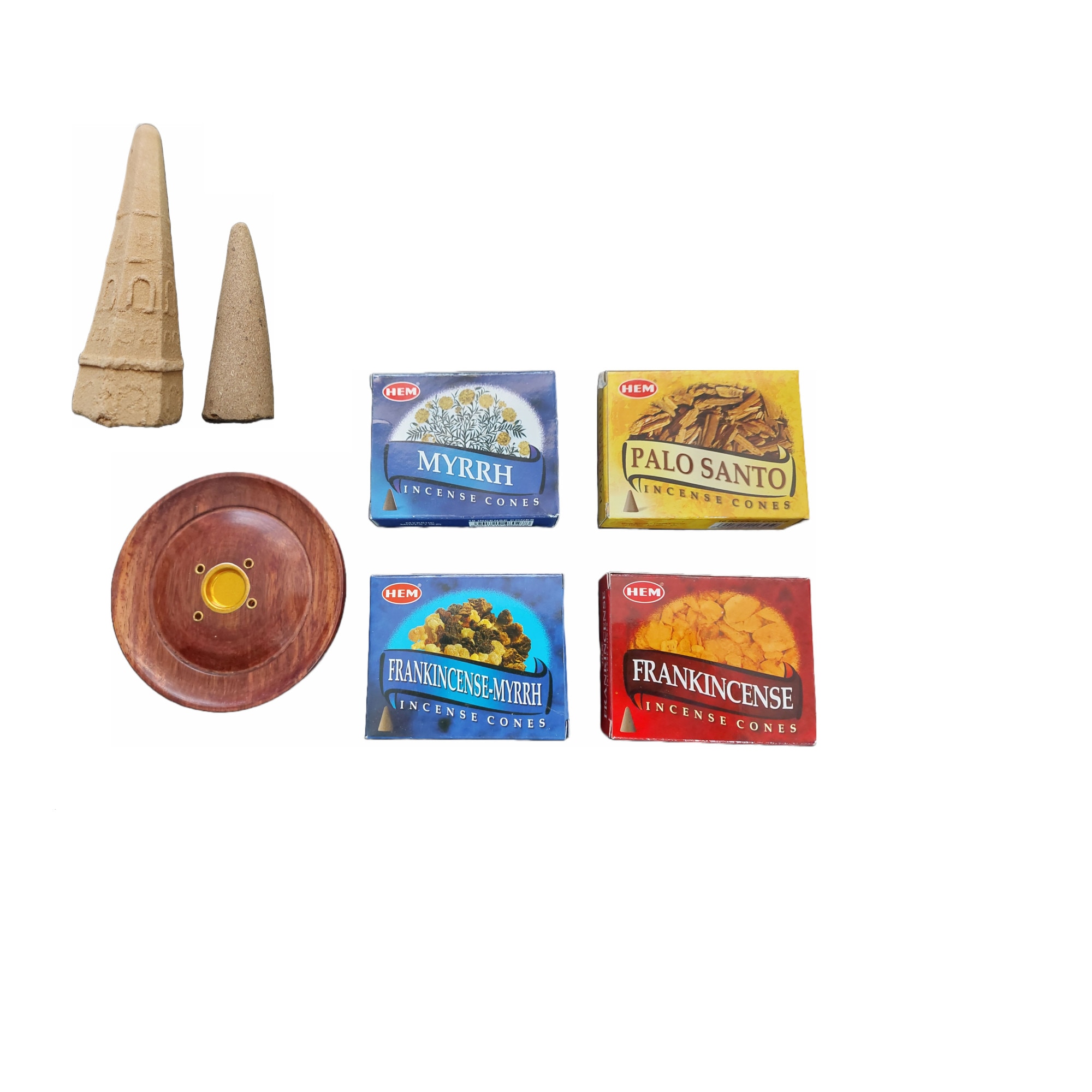 Set 40 de conuri parfumate Myrrh, Palo Santo, Frankincesne-Myrrh ...