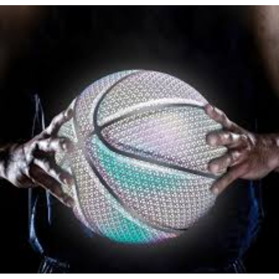 Minge de baschet holografic, Star Ball, multicolor, 24 cm - eMAG.ro