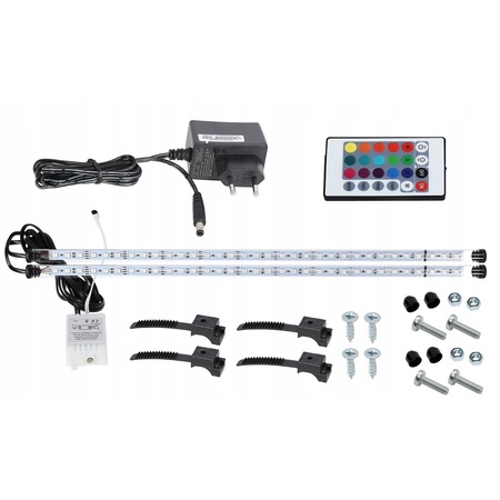 Set 2 lampi LED acvariu, Aqualed, Plexiglas, RGB, Control telecomanda ...