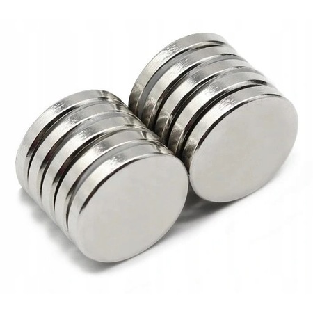 Set 10 magneti, Inny, Neodim, 10x1.5 mm, Argintiu - eMAG.ro