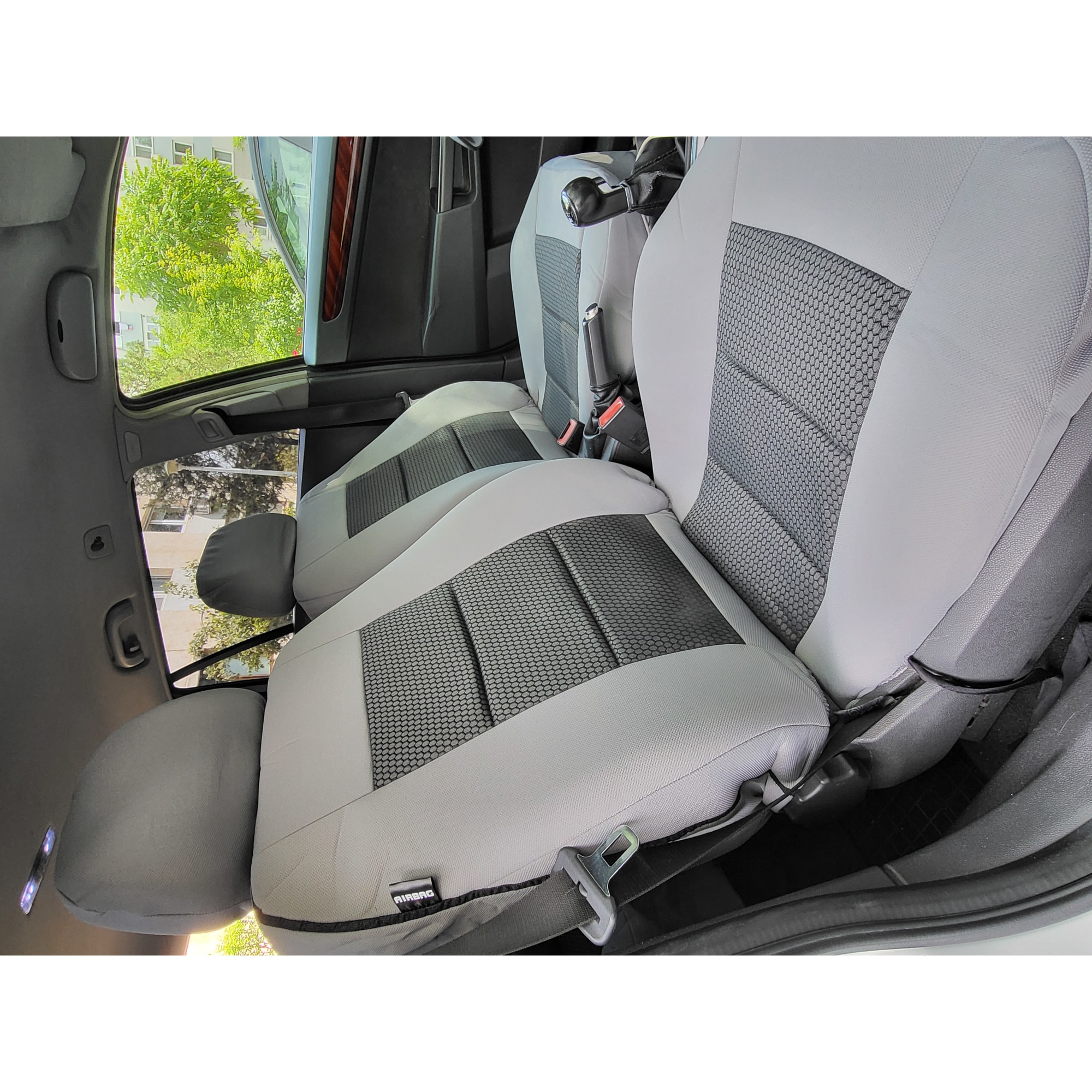 Set huse scaune auto universale gri premium lux umb4, 11 piese ...
