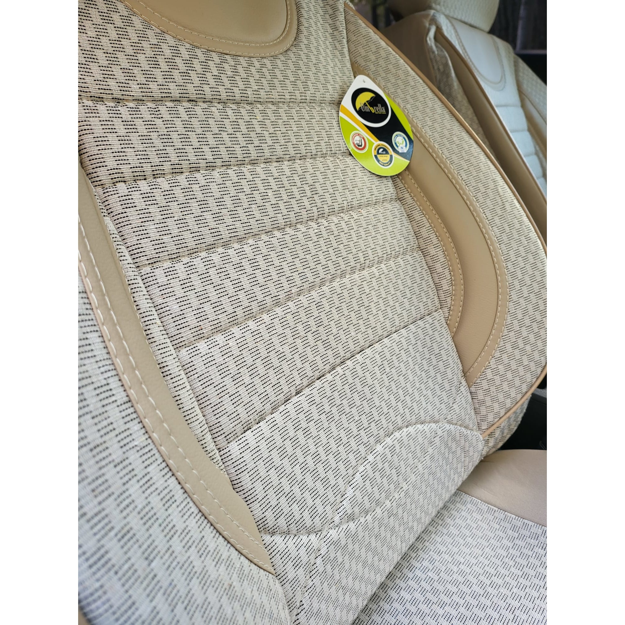 Set huse scaune auto universale bej city, 11 piese, Umbrella - eMAG.ro