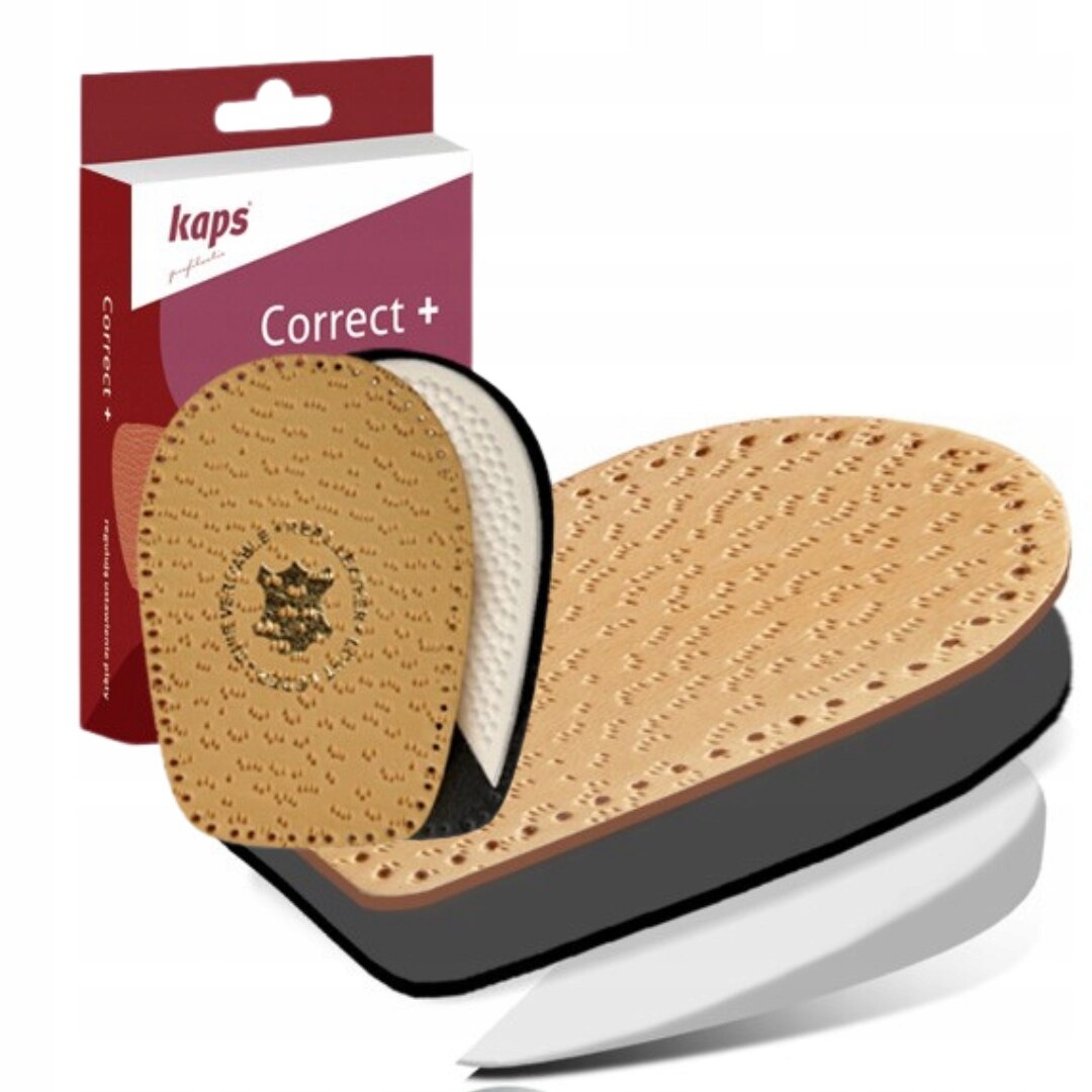 Комплект 2 стелки за пета Kaps Естествена кожа/латекс Бежови 44-46 - eMAG.bg