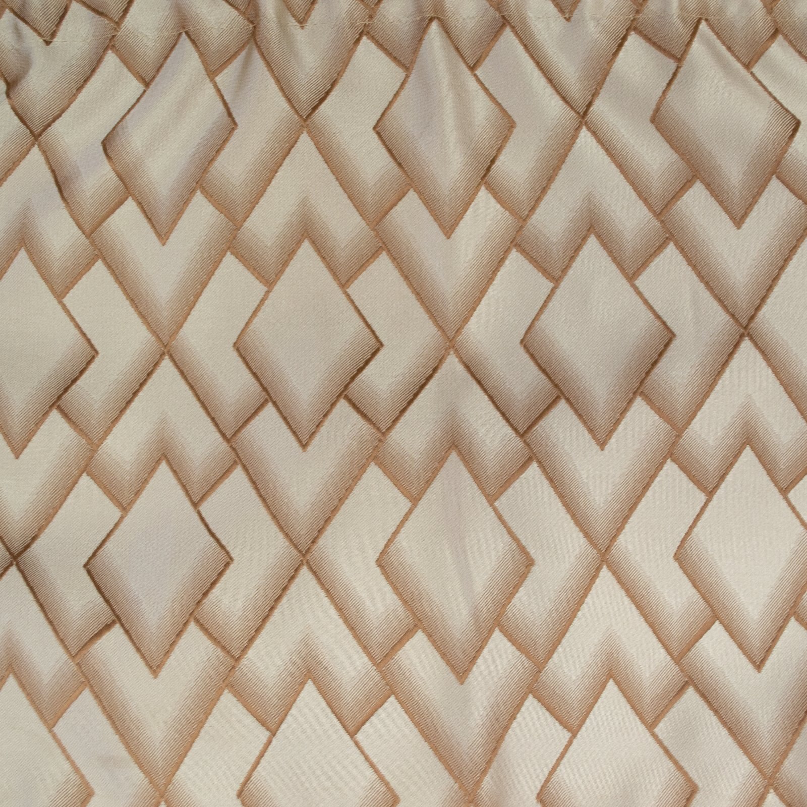 Perdea Velaria voal alb cu romburi bej, 180x170 cm - eMAG.ro