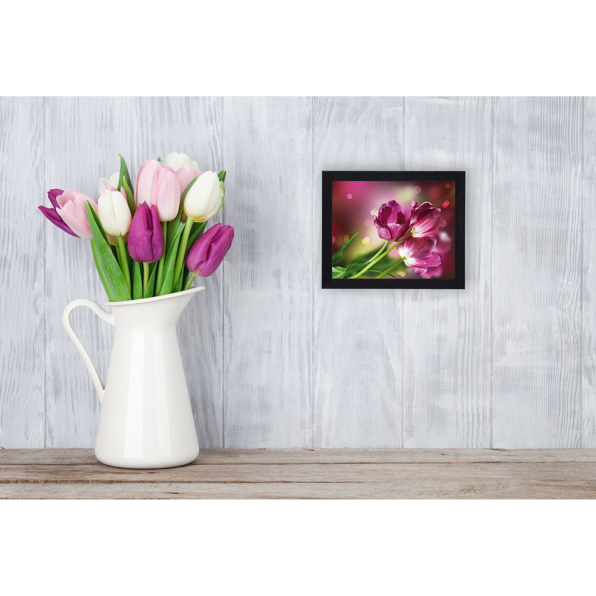 Afis modern, rama neagra, Postergaleria, 20x25 cm, Laleaua 3 - eMAG.ro