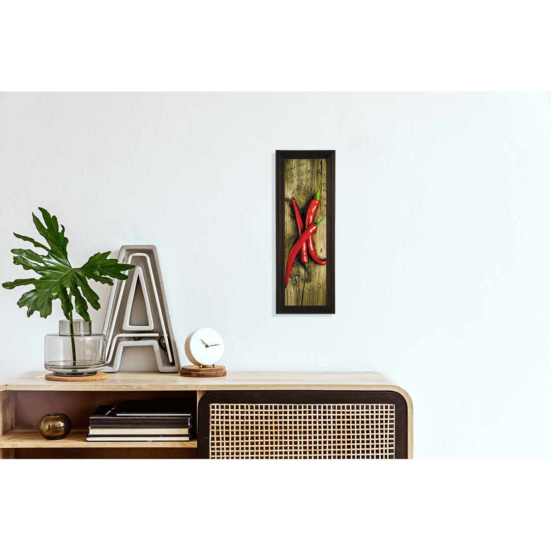 Afis modern, rama neagra, Postergaleria, 10x33 cm, Paprika 1 - eMAG.ro