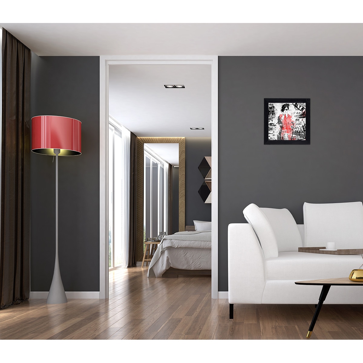 Afis modern, rama neagra, Postergaleria, 30x30 cm, Moda 2 - eMAG.ro