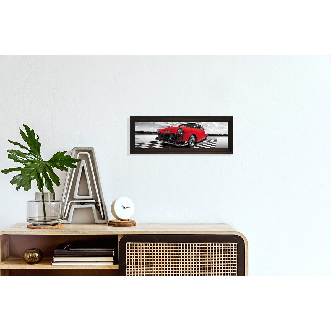 Afis modern, rama neagra, Postergaleria, 10x33 cm, Masina 4 - eMAG.ro