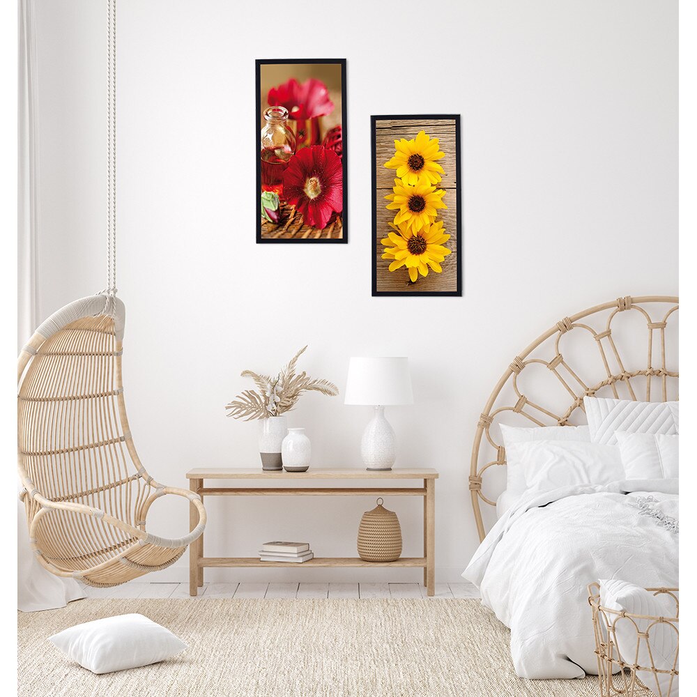 Afis modern, rama neagra, Postergaleria, 30x70 cm, Hibiscus 1 - eMAG.ro