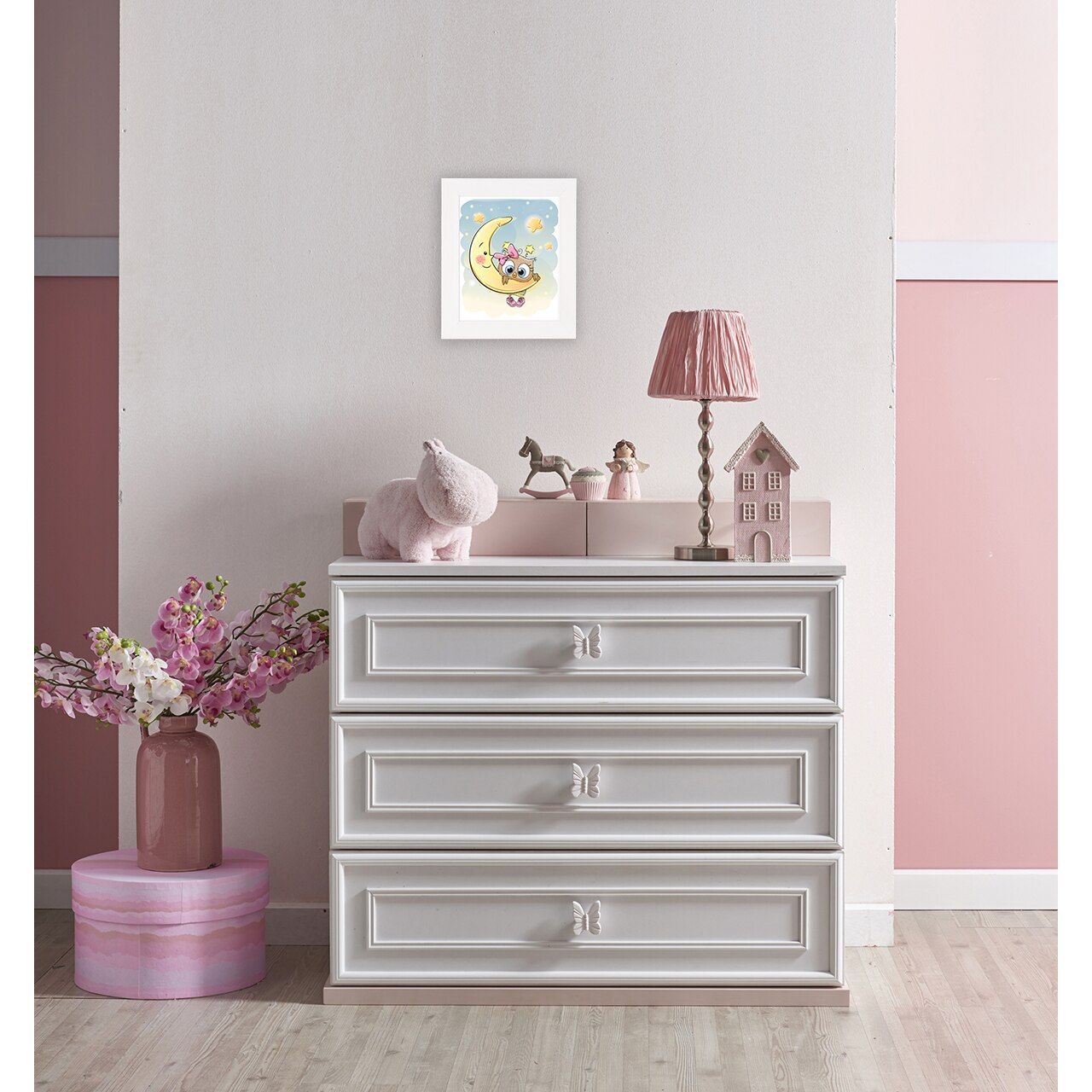 Afis modern, rama alba, Postergaleria, 20x25 cm, Luna 2 - eMAG.ro