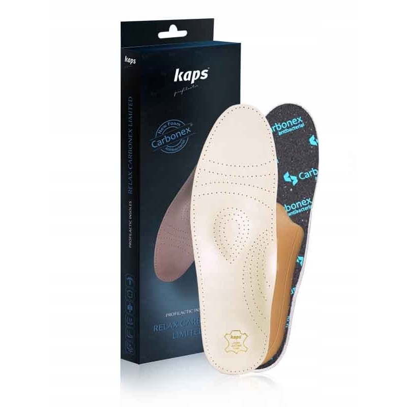 Комплект антибактериални ортопедични стелки, KAPS, Естествена кожа/Дунапрен, 44, Бежови - eMAG.bg
