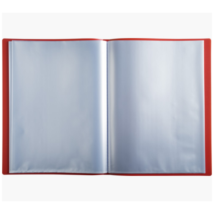 Exacompta Economy irattartó mappa, újrahasznosított PP, A4, 100 védőlap, piros - eMAG.hu