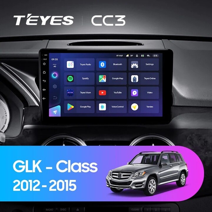 Navigatie dedicata Mercedes-Benz GLK-Class X204 2012 - 2015, Teyes CC3 360°, 128GB ROM, 6GB RAM ...
