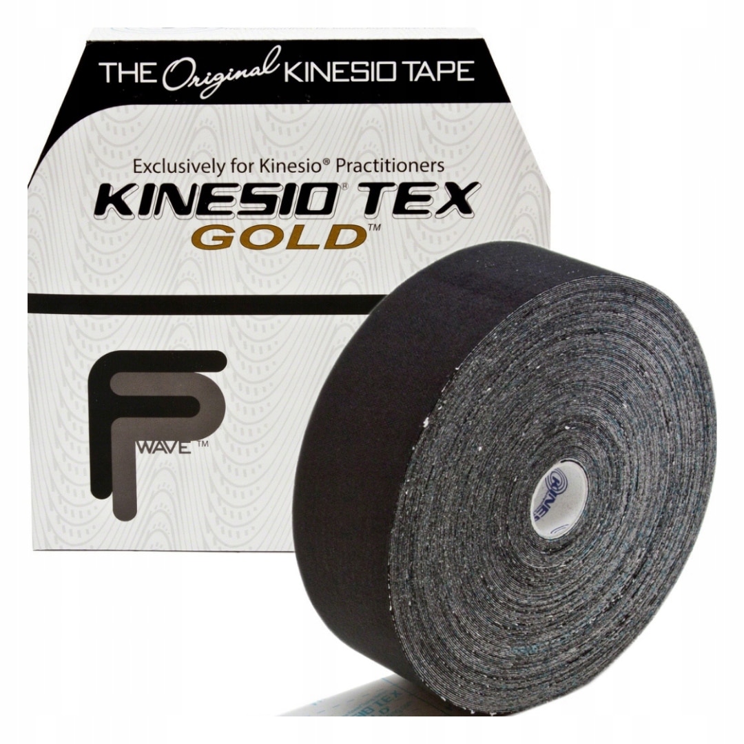 Banda pentru kinesiotape 5 cm x 31,5 m, Kinesio Tex Gold FP, Negru - eMAG.ro