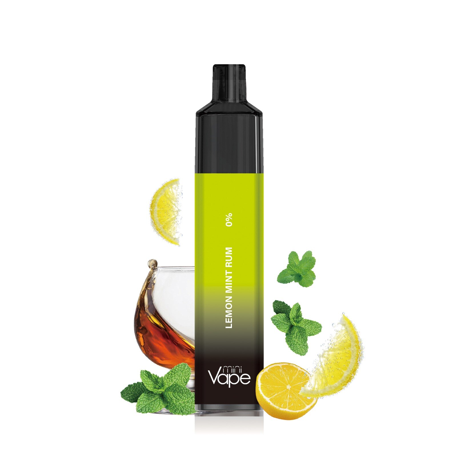 Tigara electornica portabila MiniVape, 1600 pufuri, cu aroma Lemon Mint ...