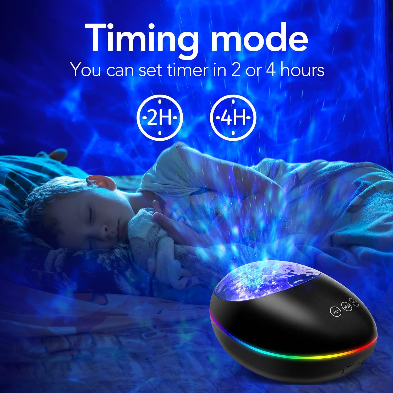 Proiector pentru copii, RGB, 24 Moduri iluminare, Sunet, Bluetooth ...