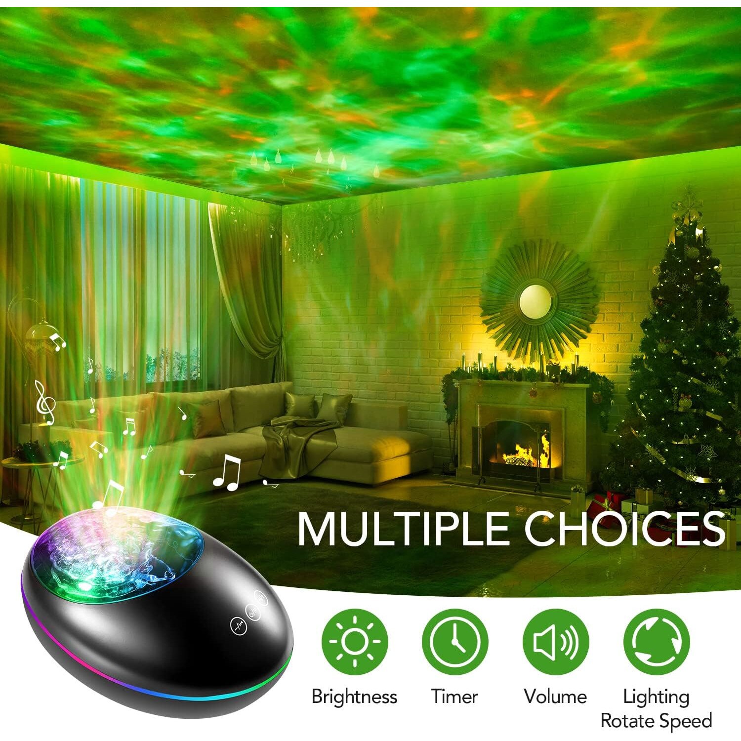 Proiector pentru copii, RGB, 24 Moduri iluminare, Sunet, Bluetooth ...