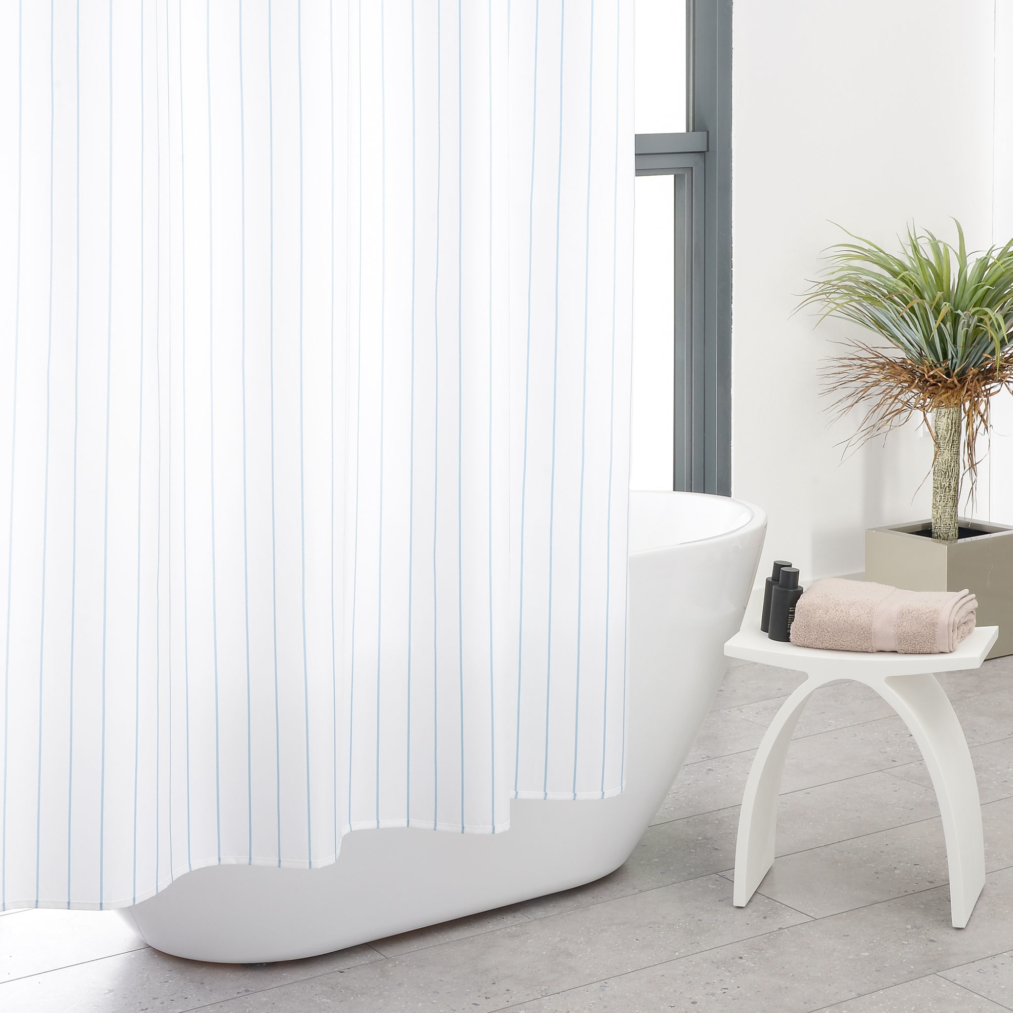 Perdea dus LONDON 180x200cm alb, albastru - eMAG.ro