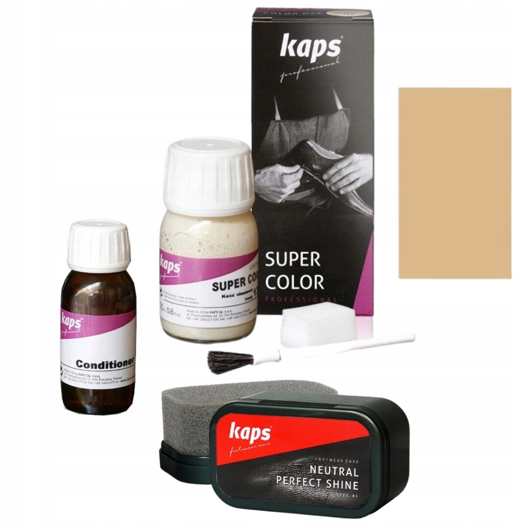 Комплект гъба и балсам за боя, KAPS, Водоустойчив, 25 ml, Бежов - eMAG.bg