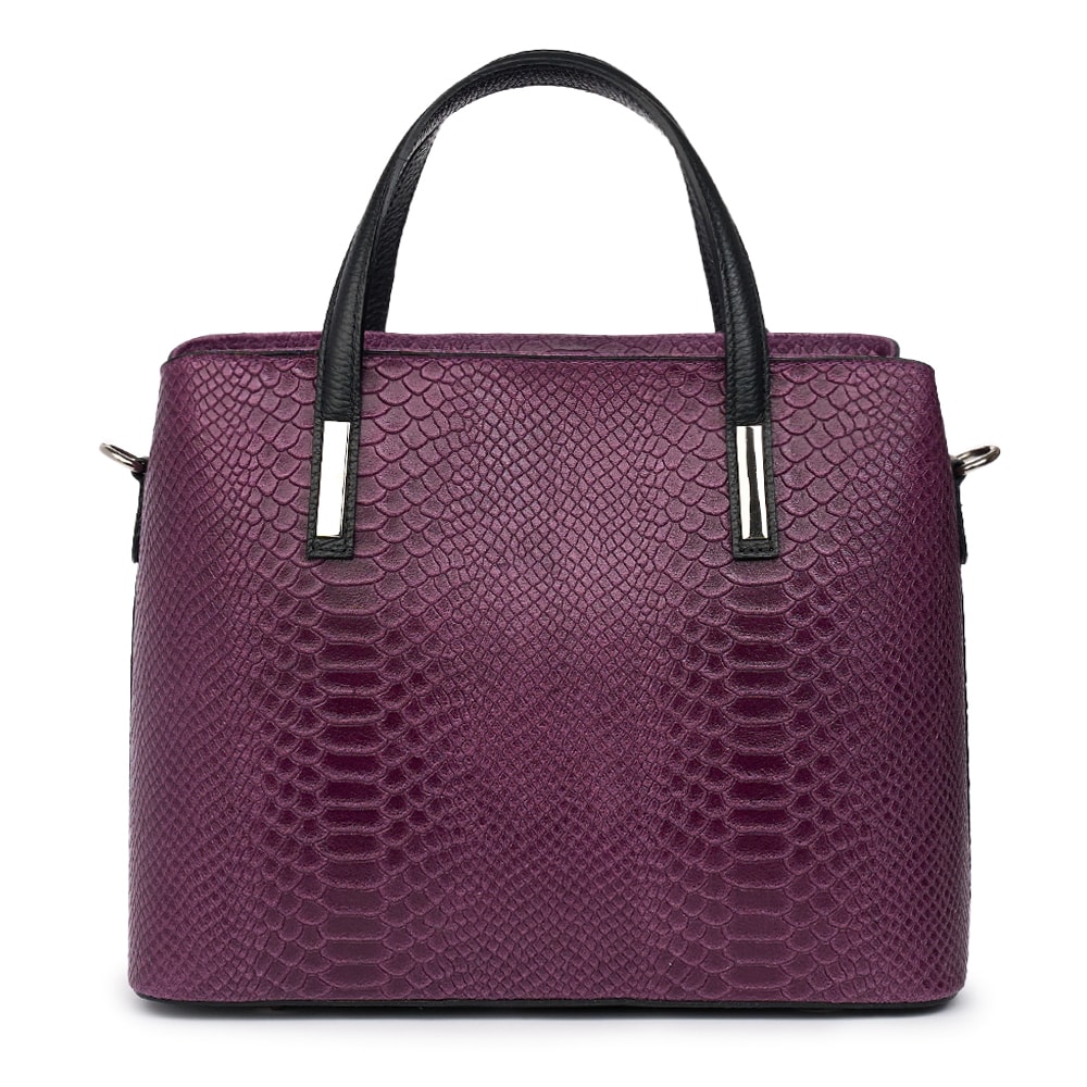 Geanta piele naturala Ella mov - eMAG.ro