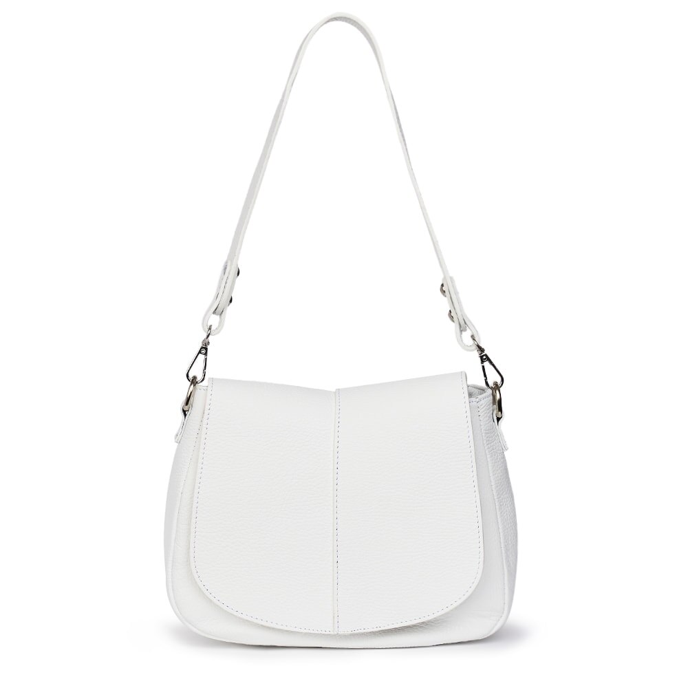 Geanta din piele naturala Roberta alba - eMAG.ro