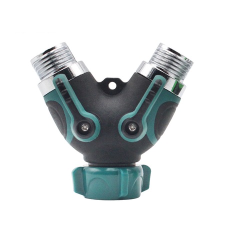 Distribuitor de apa cu doua cai, Plastic/Cauciuc, Negru/Verde - eMAG.ro