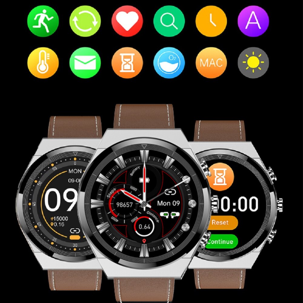 Ceas smartwatch ZEEVOS cu casti bluetooth incorporate, monitorizare ...