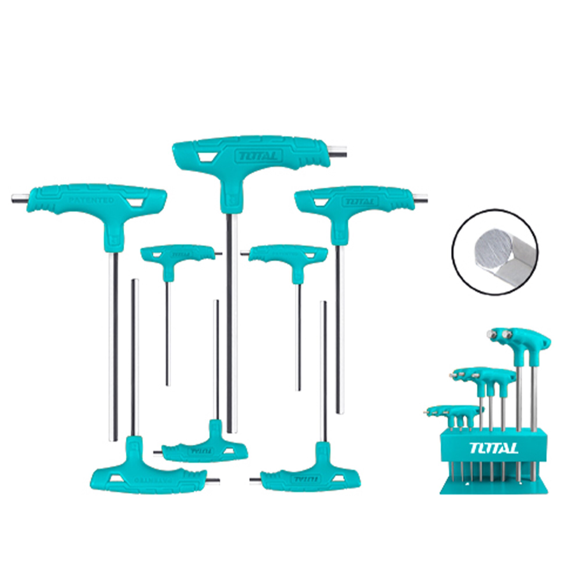 Set 8 chei imbus in T, 2-10mm, Total - eMAG.ro