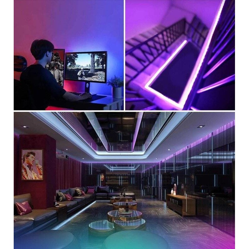 Banda LED RGB, Interlook, 230 V, 5 m, Multicolor - eMAG.ro