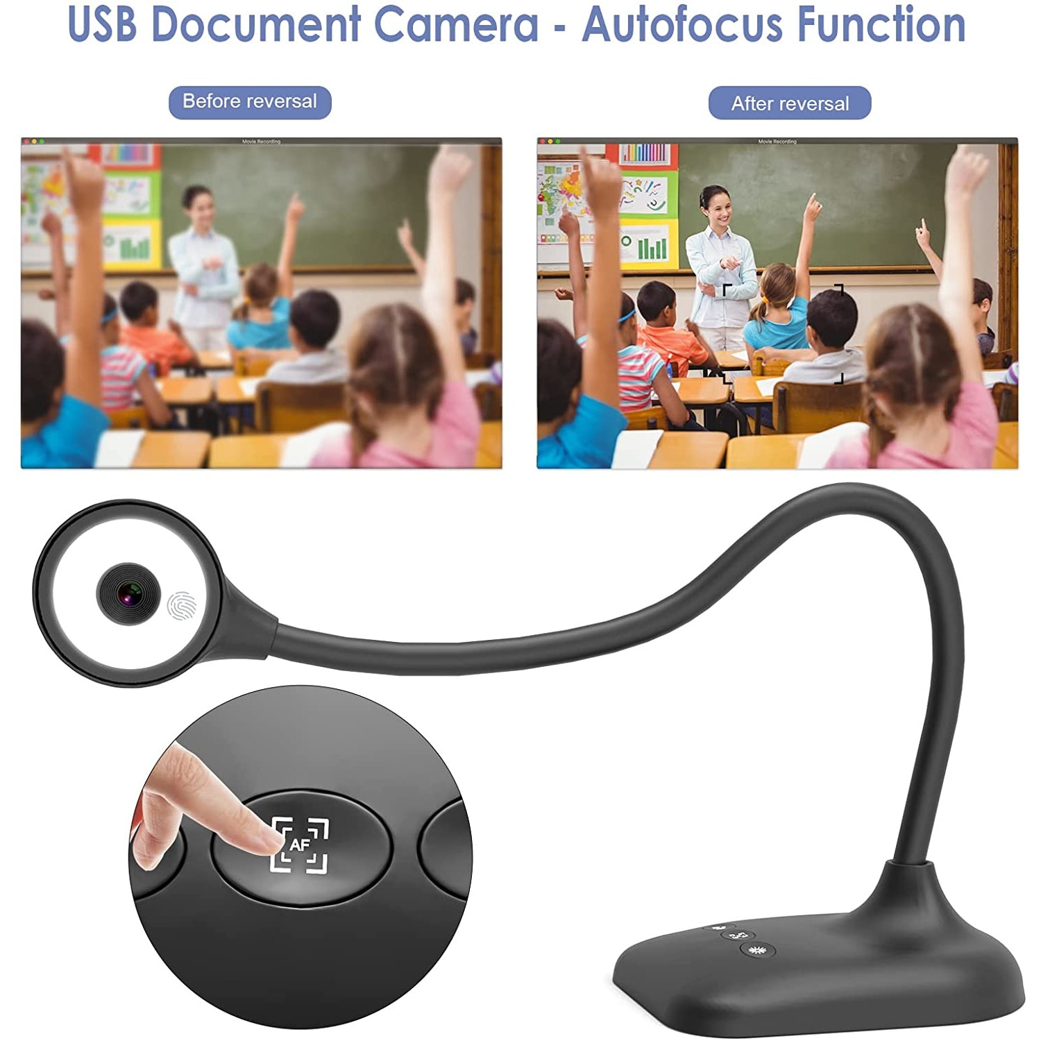 Camera de documente USB cu lampa LED, 5 Megapixeli, microfon incorporat ...