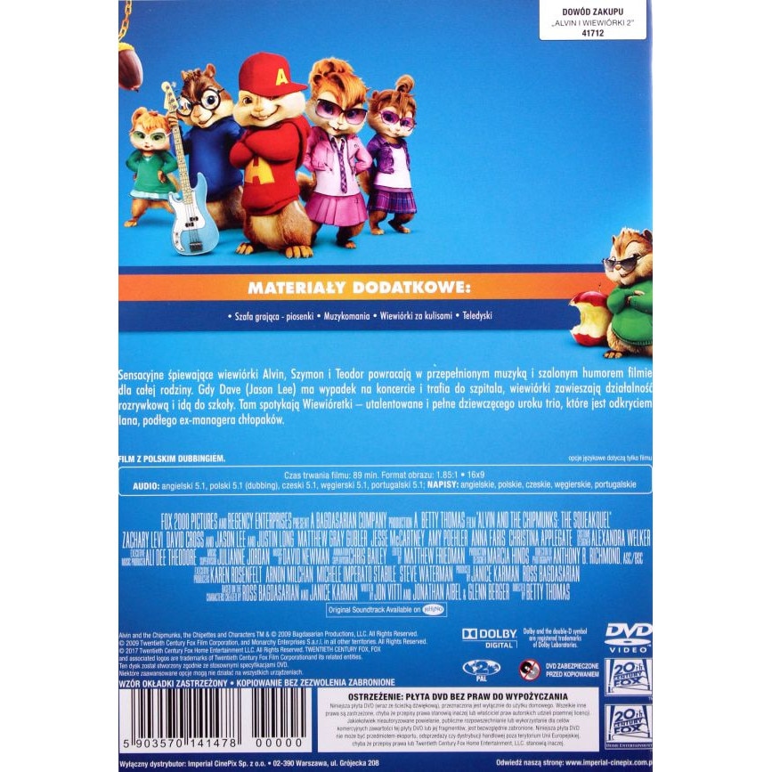 Alvin and the Chipmunks: The Squeakquel [DVD] - eMAG.ro