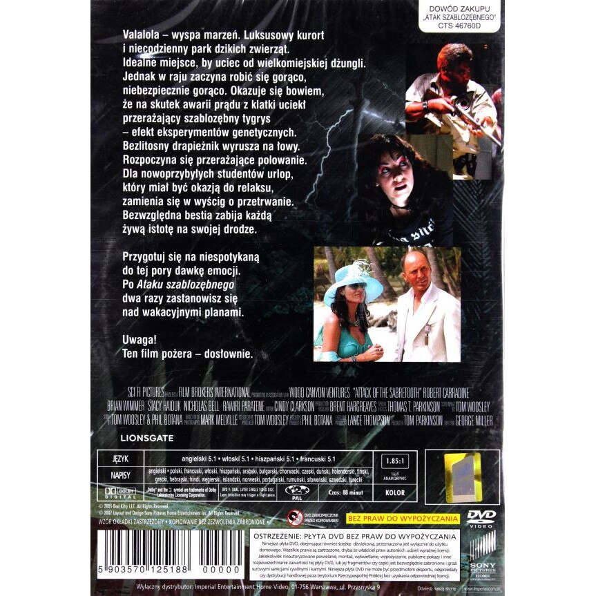 Attack of the Sabretooth [DVD] - eMAG.ro