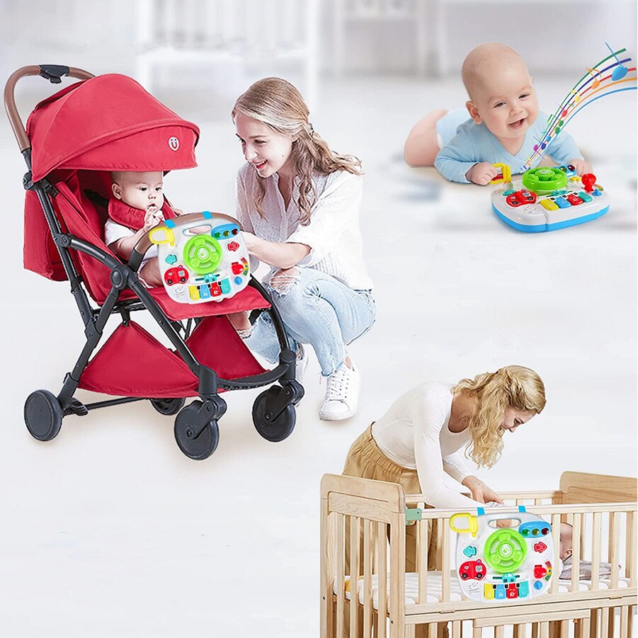 Masuta interactiva de activitati 2 in 1 SOLTOY® Racer cu simulator de ...