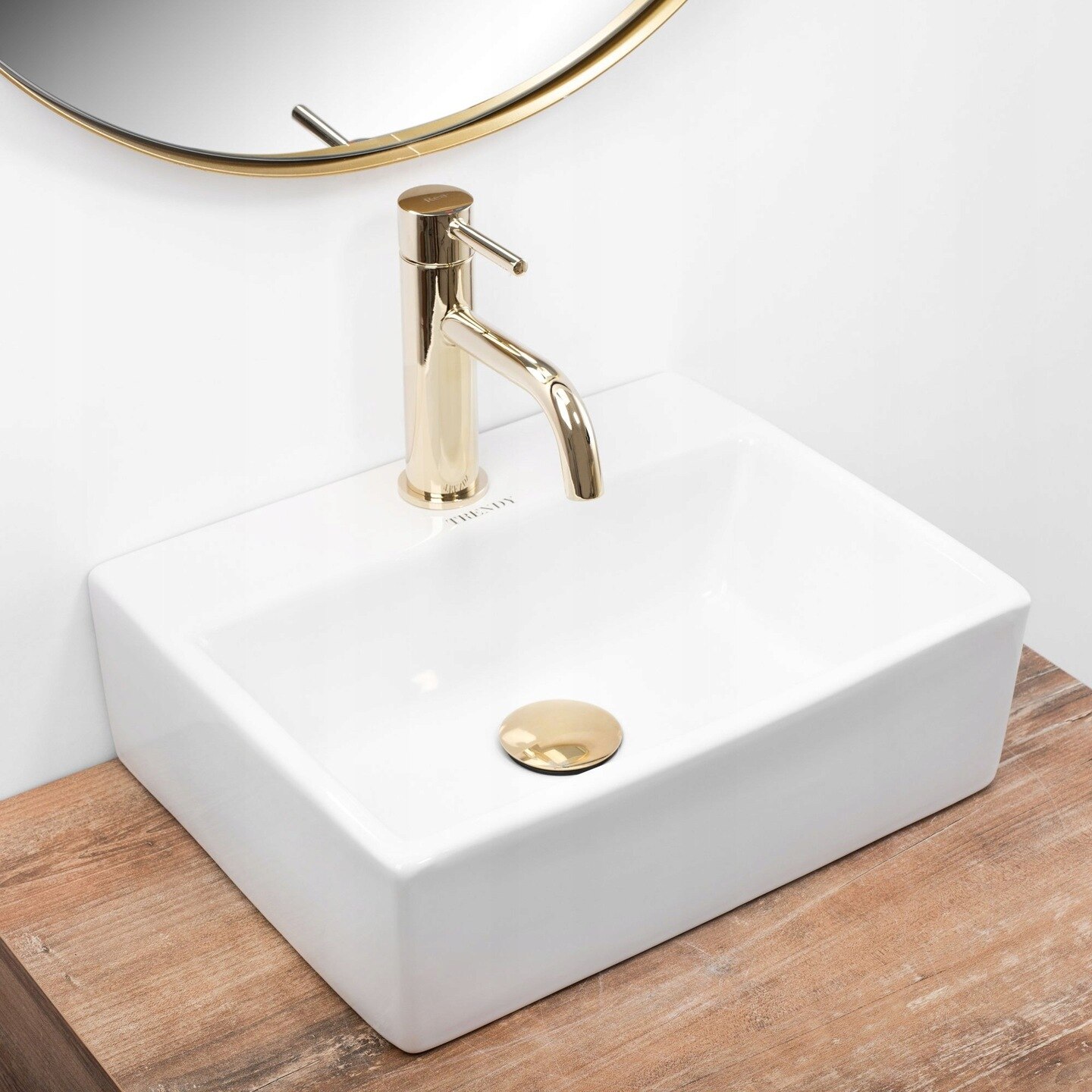 Chiuveta baie, Rea, Ceramica, 39x30x12cm, Alb - eMAG.ro