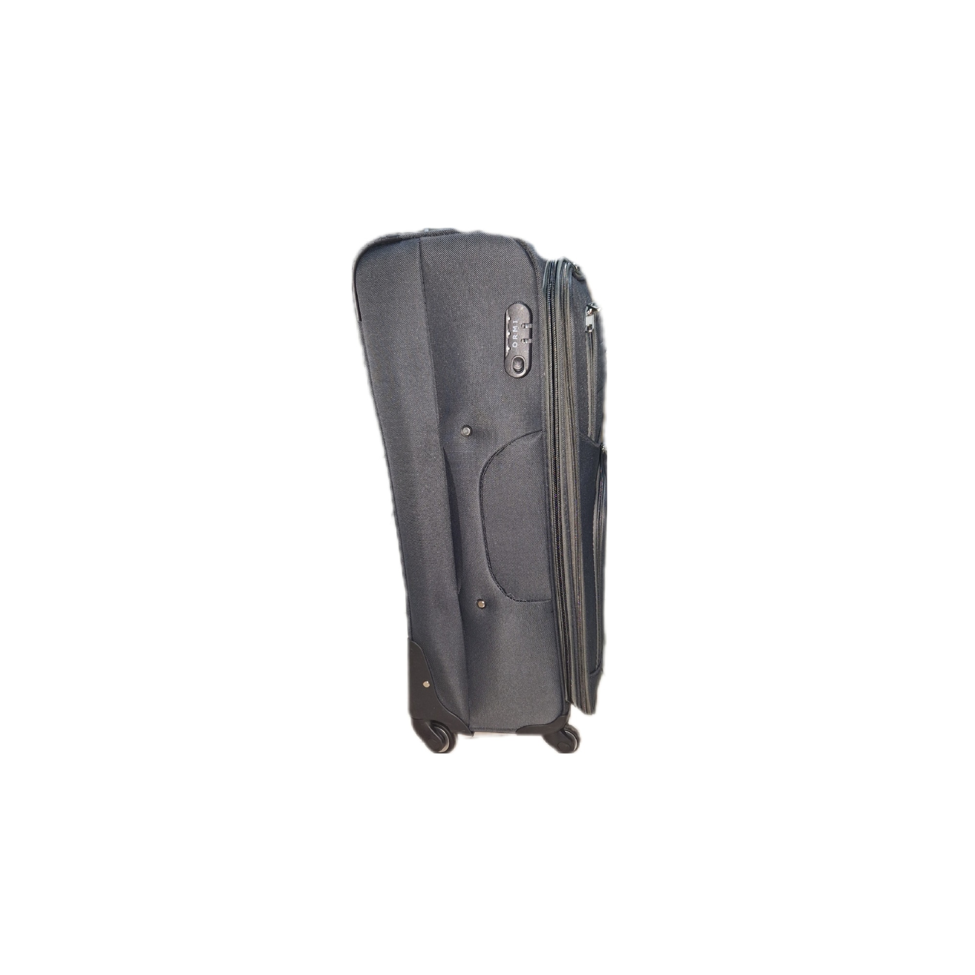 Valiza din material textil, 4 roti, 40 x 23 x 63 cm gri - eMAG.ro