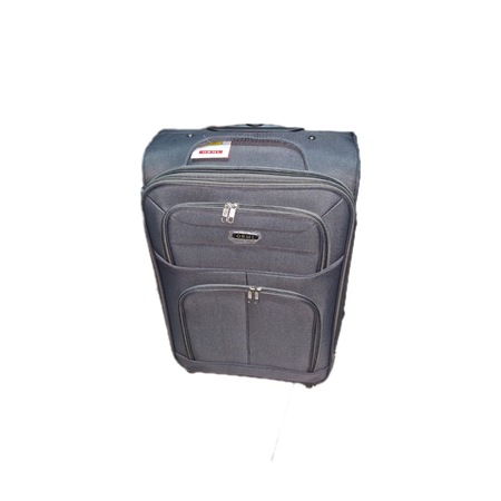 Valiza din material textil, 4 roti, 40 x 23 x 63 cm gri - eMAG.ro