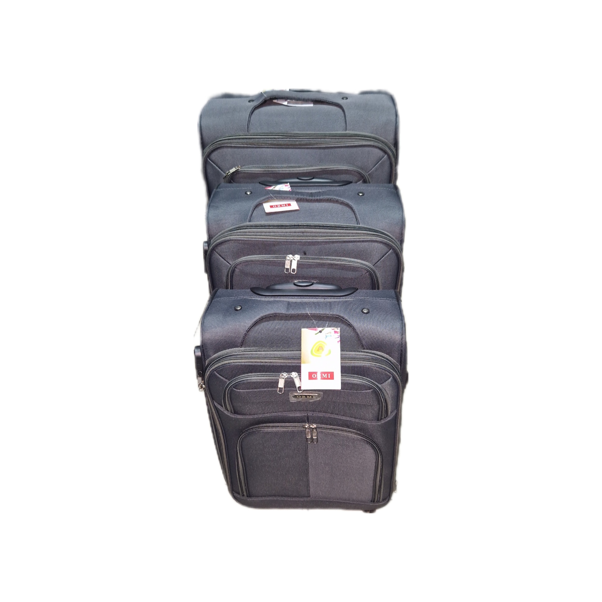 Set valize material textil, 4 roti, marime S/M/L, culoare Gri - eMAG.ro