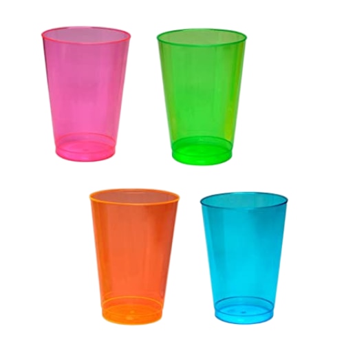 Set 50 Pahare Shot, 60 ml, 4.5x5 cm, 4 Culori, Transparent, Plastic ...