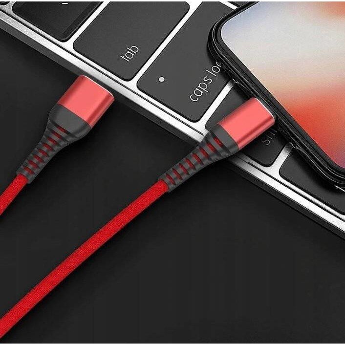 Cablu de telefon USB 3A, UC-007-2M-Type-C-Rosu - eMAG.ro