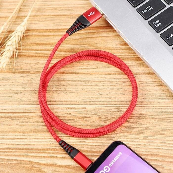 Cablu de telefon USB 3A, UC-007-2M-Type-C-Rosu - eMAG.ro